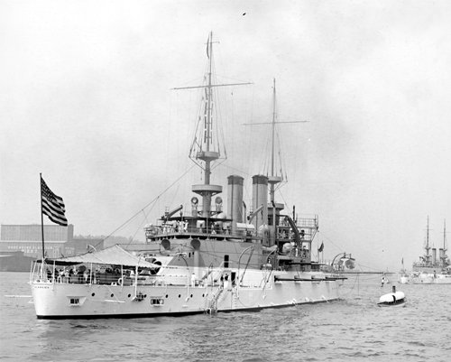 USS Alabama BB-8 and USS Illinois BB-7 Photo