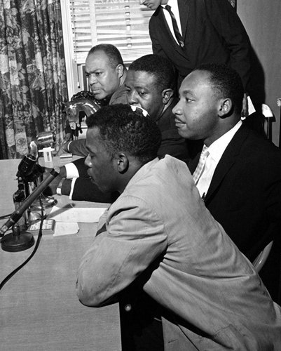 Civil Rights Leaders John Lewis, Martin Luther King Jr, Ralph Abernathy ...