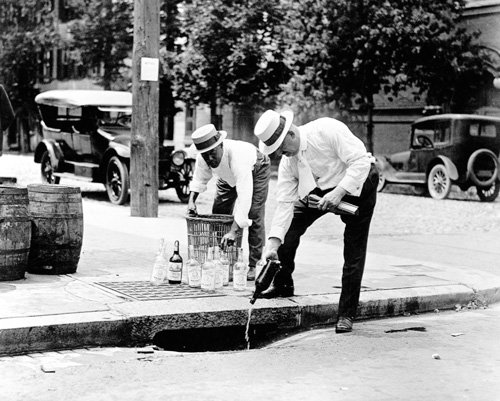 Dumping Alcohol During Prohibition Photo