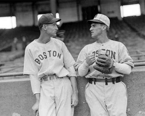 Boston Red Sox Ted Williams and Boston Bees (Braves) Eddie Miller 1939 ...