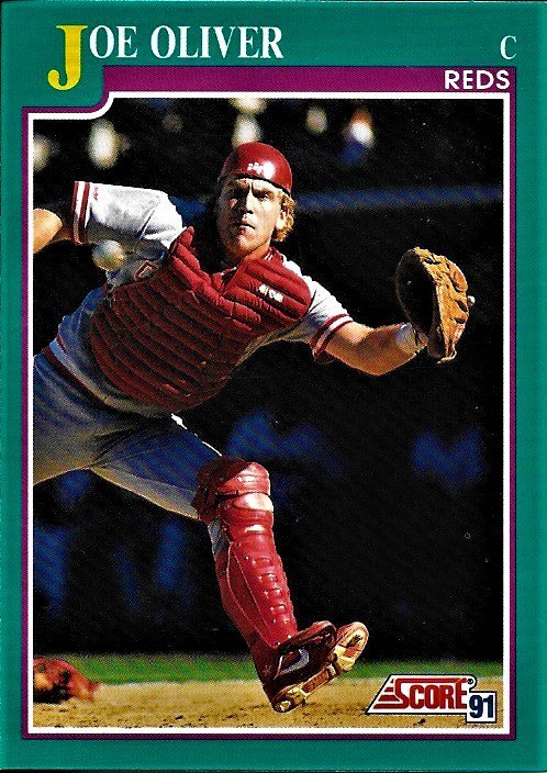 1991 Score Baseball Card 620 Joe Oliver Cincinnati Reds