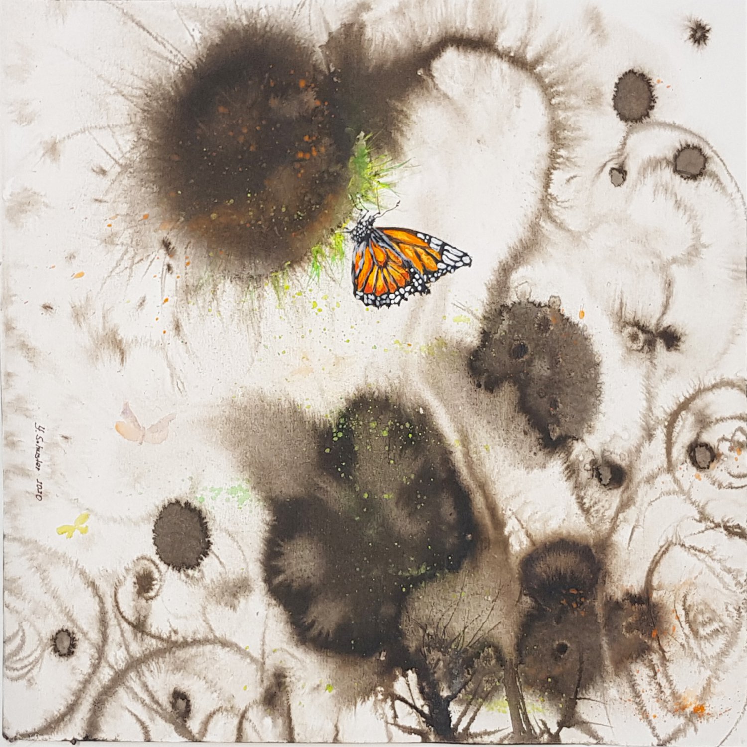 ORIGINAL Ink drawing Hidden Worlds n2