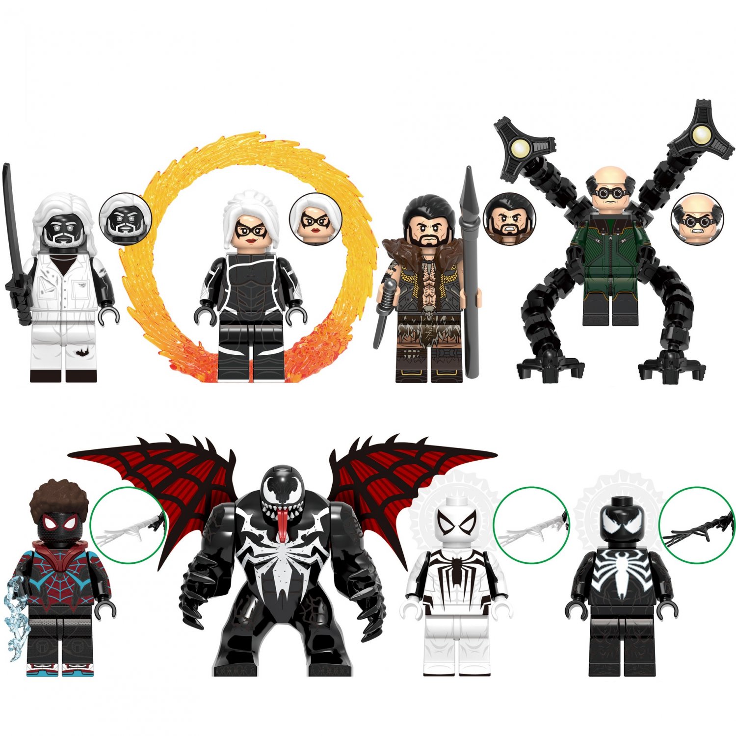 Mister Negative Black Cat Hunter Evolved Suit Minifigures Compatible ...