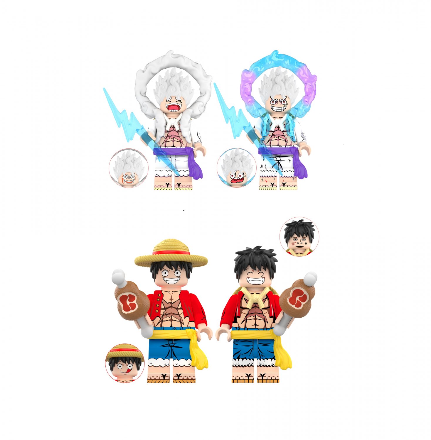 Classics Luffy Nika Luffy Minifigures Compatible Lego One Piece Sets