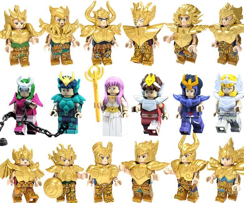 18pcs Saint Seiya Comic character Minifigures Compatible Lego Toy