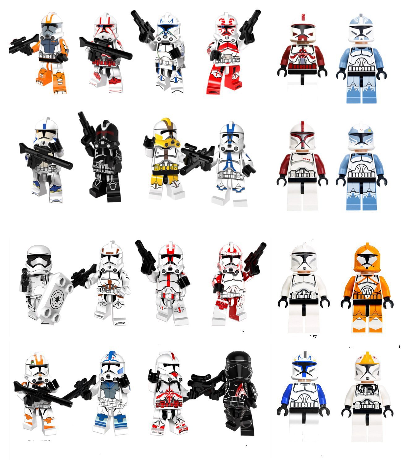 24 Best Imperial Stormtrooper Clone Trooper Minifigures Compatible Lego ...