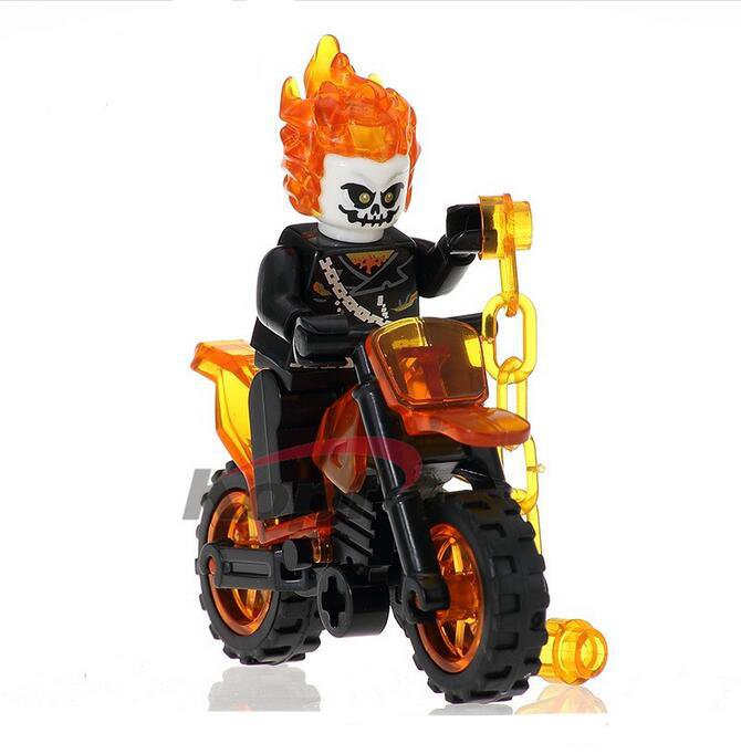 Ghost Rider Minifigures Compatible Lego Movie Minifigure