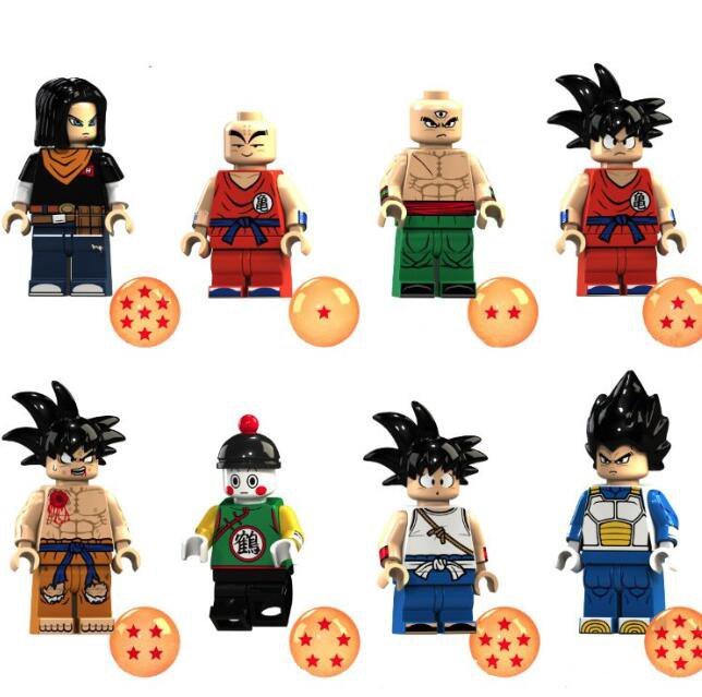 Son Goku Tien Shinhan Kuririn Minifigures Compatible Lego Dragon Ball Z ...