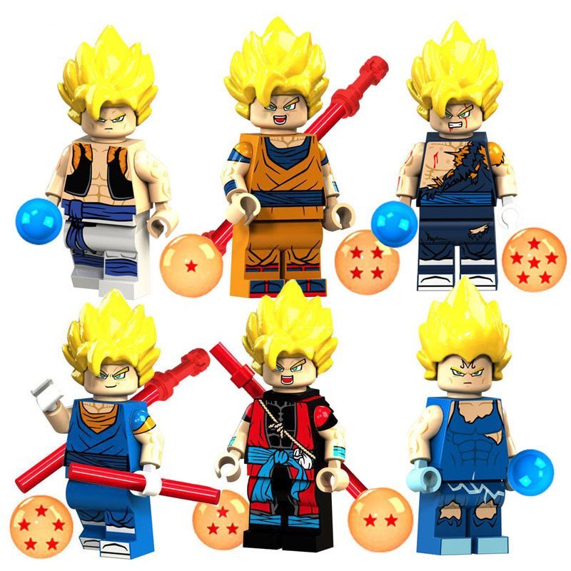 Dragon Ball Super Saiyan Minifigures Fit Lego Dragon Ball Z Sets