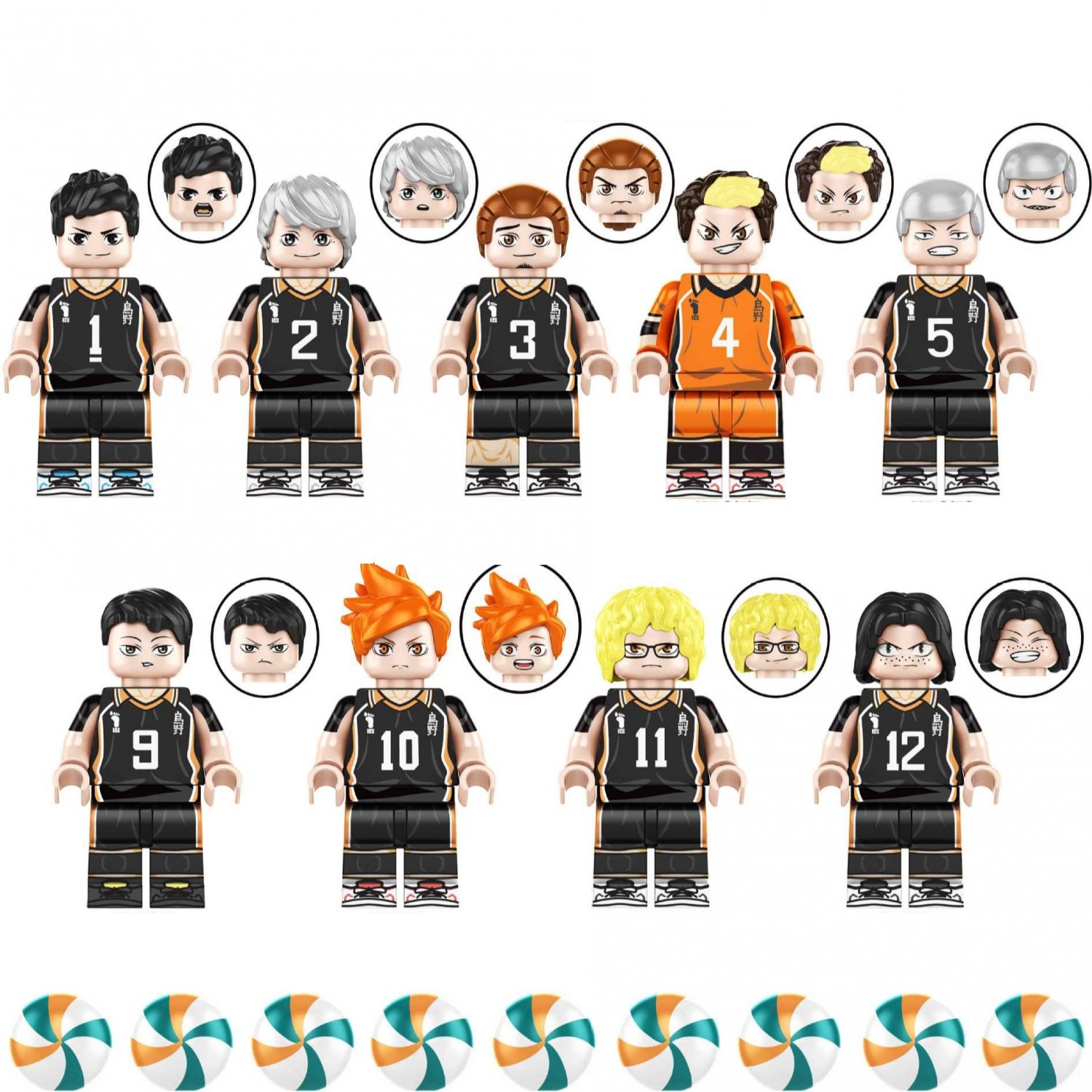 Daichi Sawamura Yu Nishinoya Kei Tsukishima Minifigures Compatible Lego ...