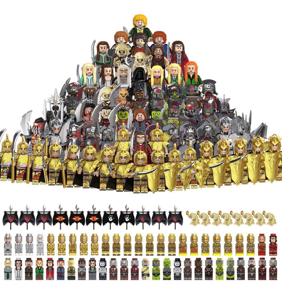 66pcs Lord of the Rings Hobbits Movie Character Minifigures Compatible Lego Toy