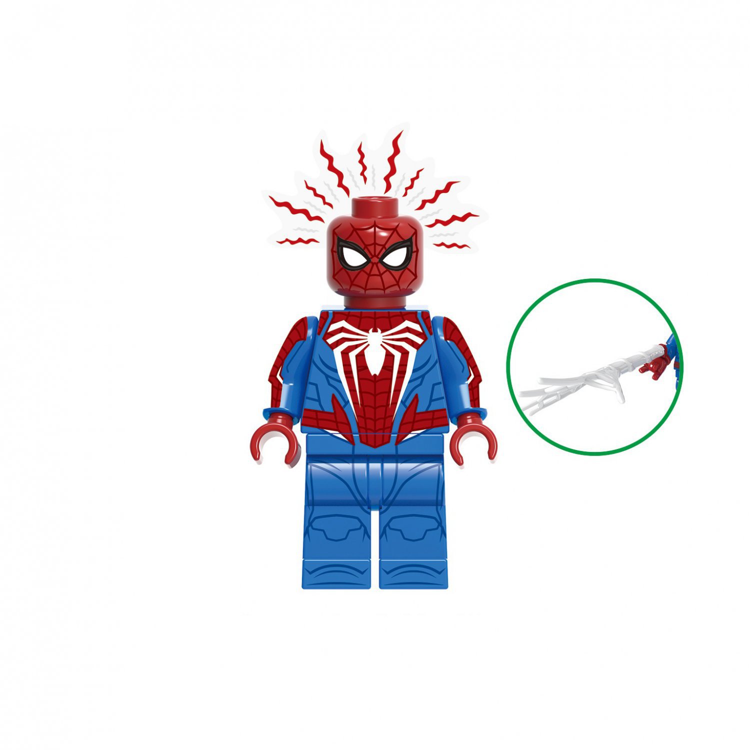 Insomniac Spider-Man Minifigures Fit Lego Spider-Man Across the Spider-Verse Minifigure