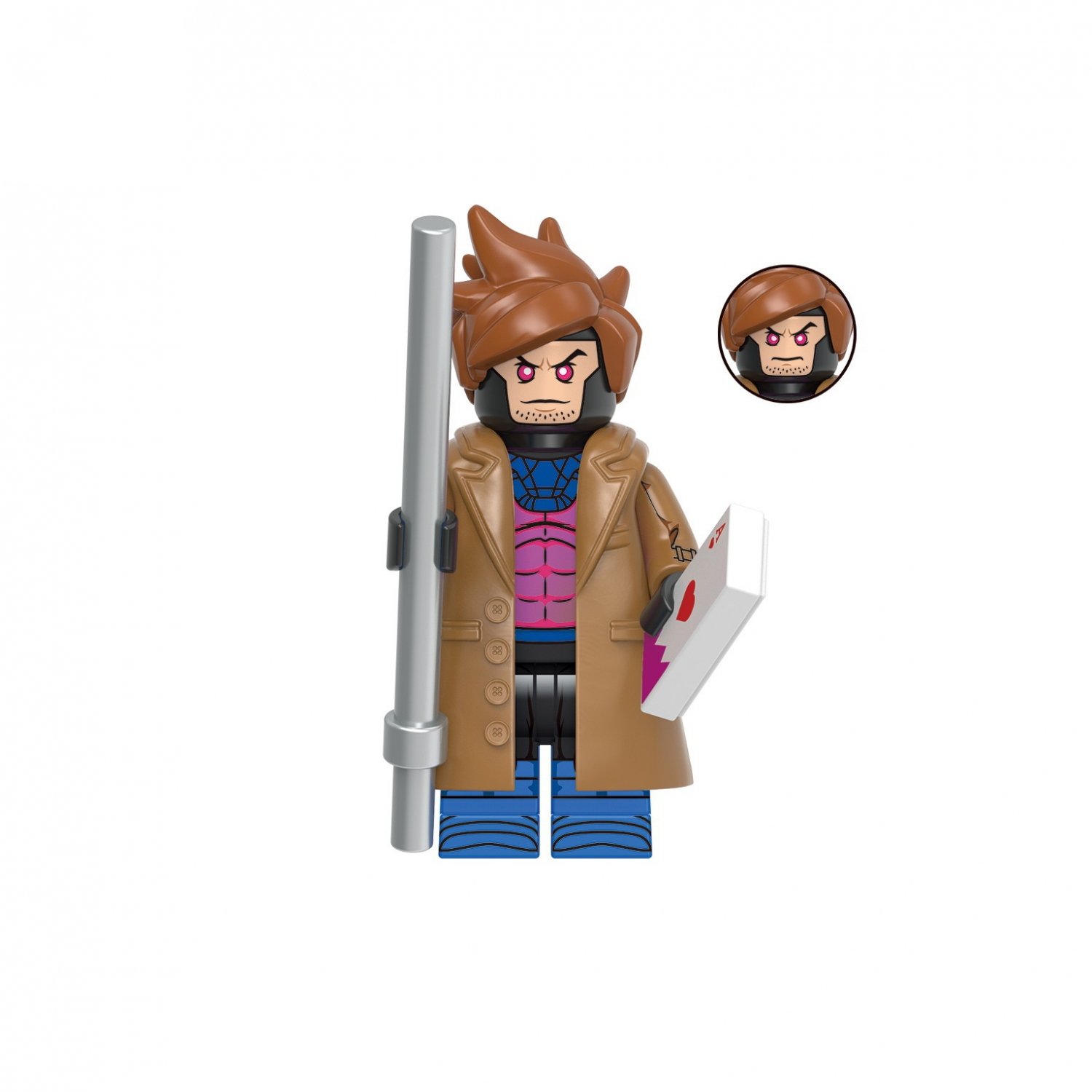 Gambit Minifigures Fit Lego The X-Men Super Heroes Minifigure
