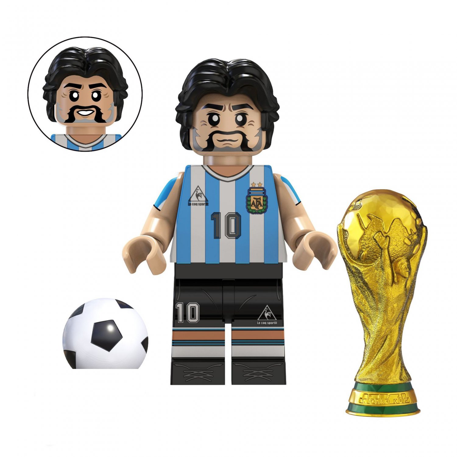Diego Maradona Minifigures Compatible Lego World Cup Football Minifigure