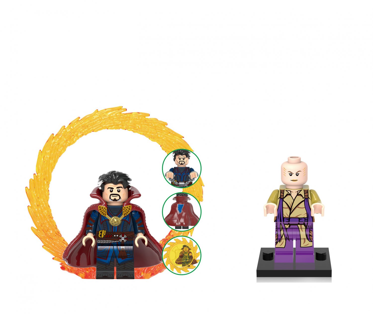 Ancient One and Doctor Strange Minifigures Fit Lego The Avengers Sets