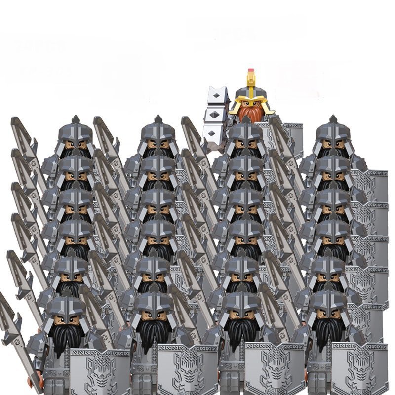 21 Heavy Dwarf Soldier Dain II Ironfoot Minifigures Fit Lego The Hobbit ...