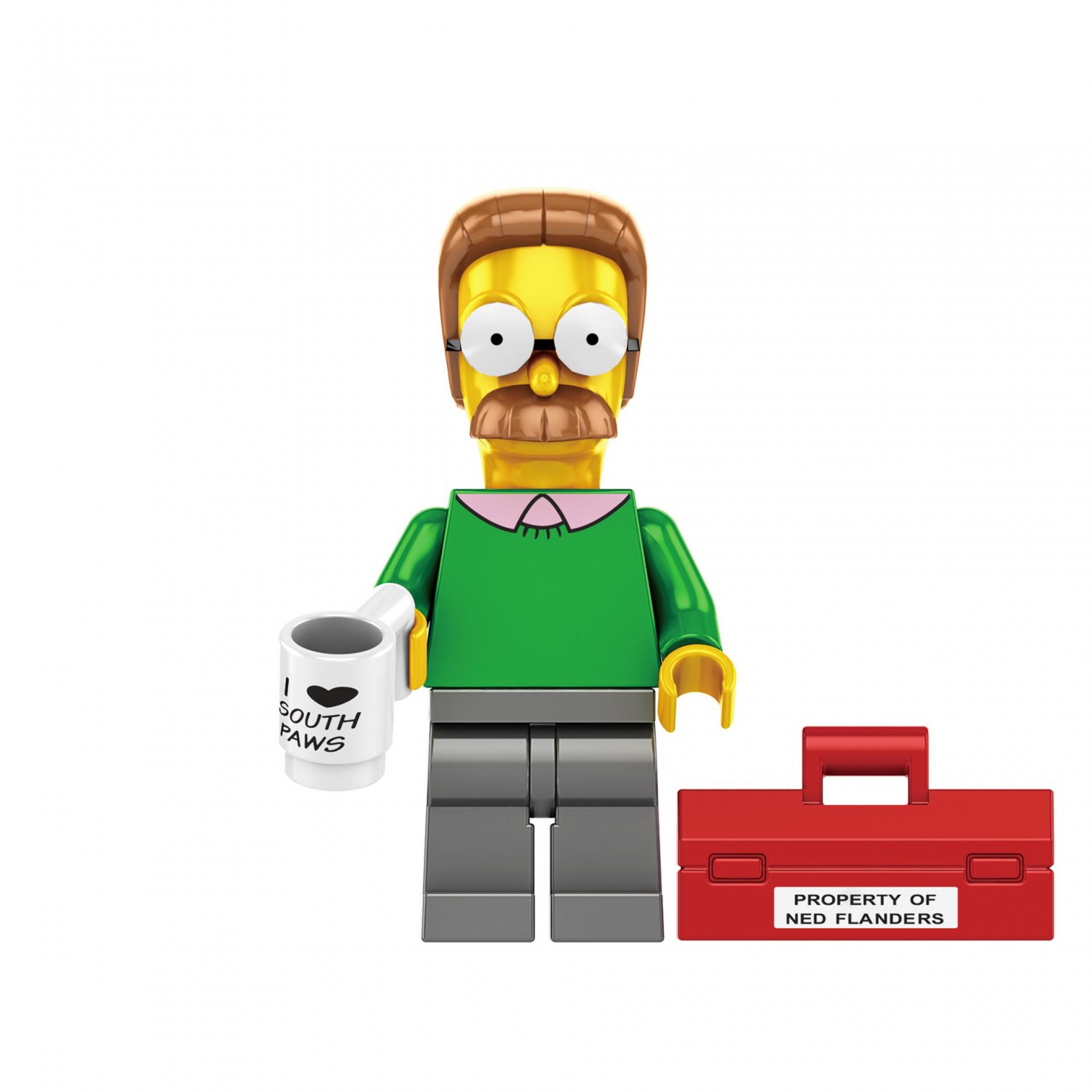 Ned Flanders Minifigures Fit Lego The Simpsons Minifigure