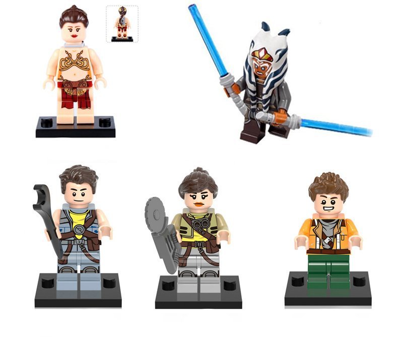 Ahsoka Tano Zander Leia Slave Minifigures Compatible Lego Star Wars Sets