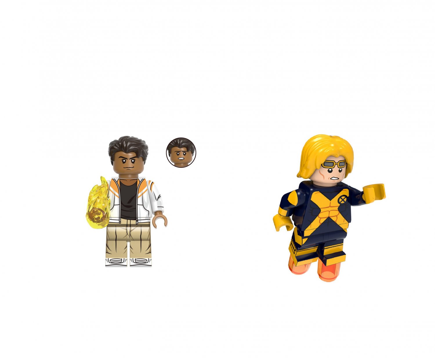 Sunspot and Cannonball Minifigures Compatible Lego Super Heroes Sets