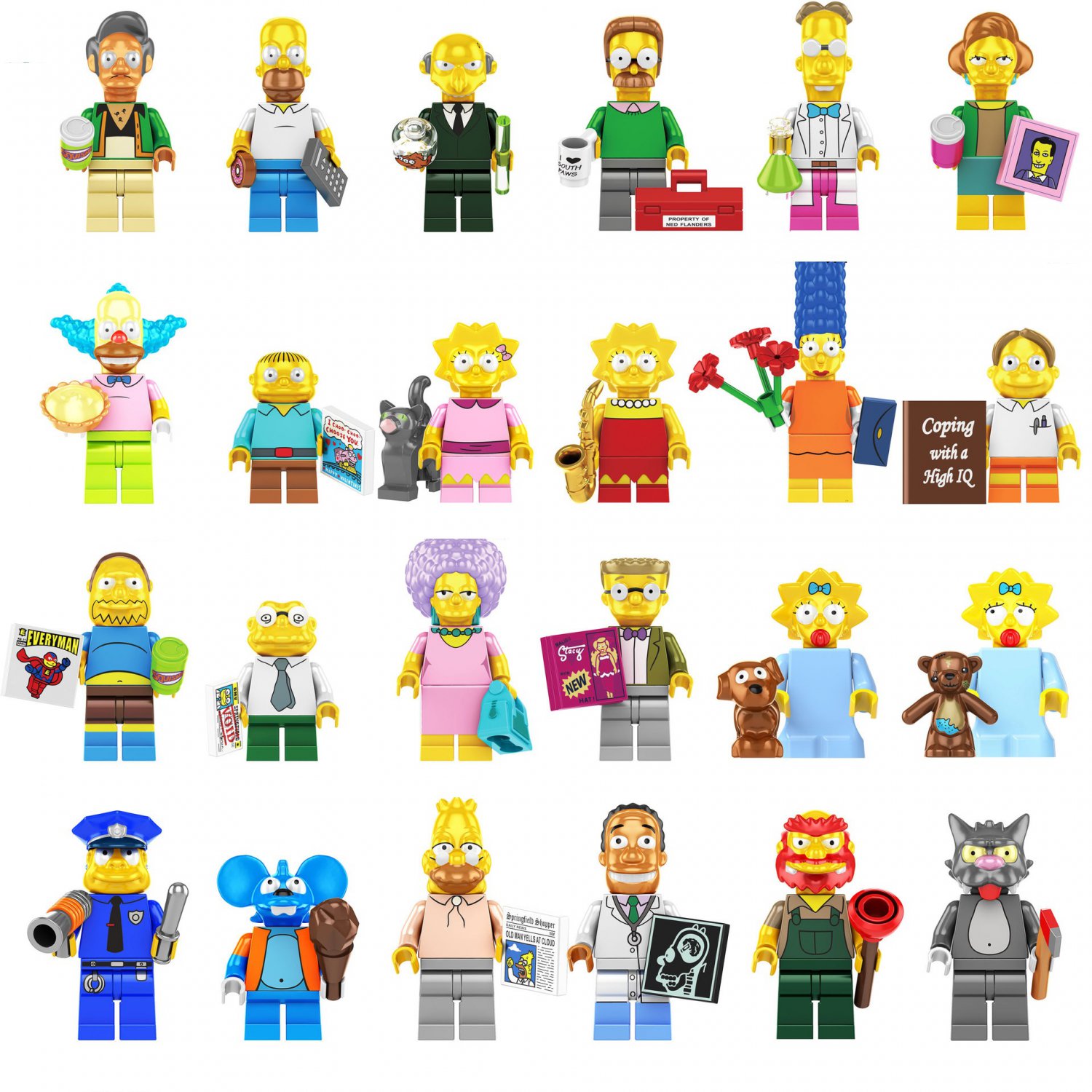 24 Best The Simpsons Character Minifigures Compatible Lego America ...