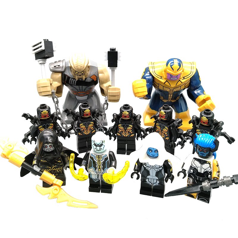 11pcs Thanos Black Order Minifigures Fit Lego Avengers Infinity War Sets