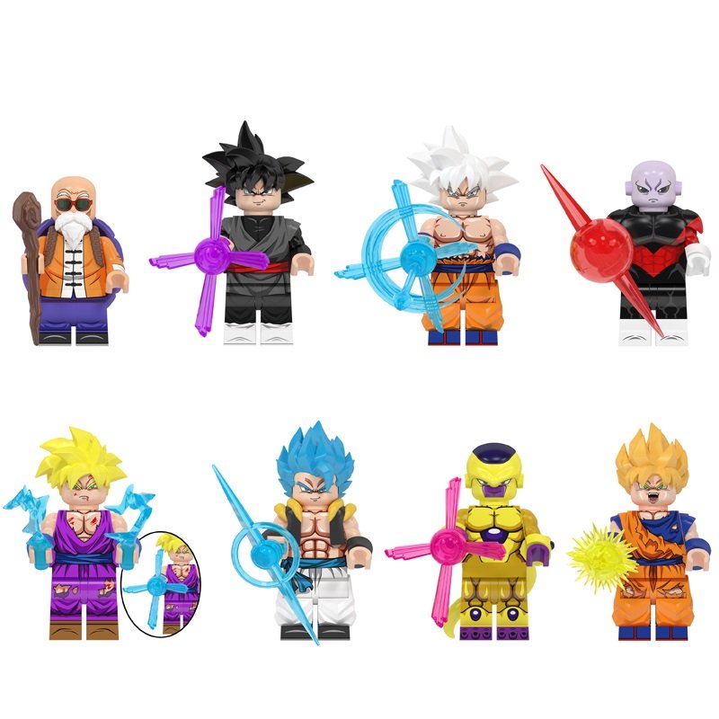 Master Roshi Goku Black Jiren Gold Frieza Minifigures Fit Lego Dragon ...