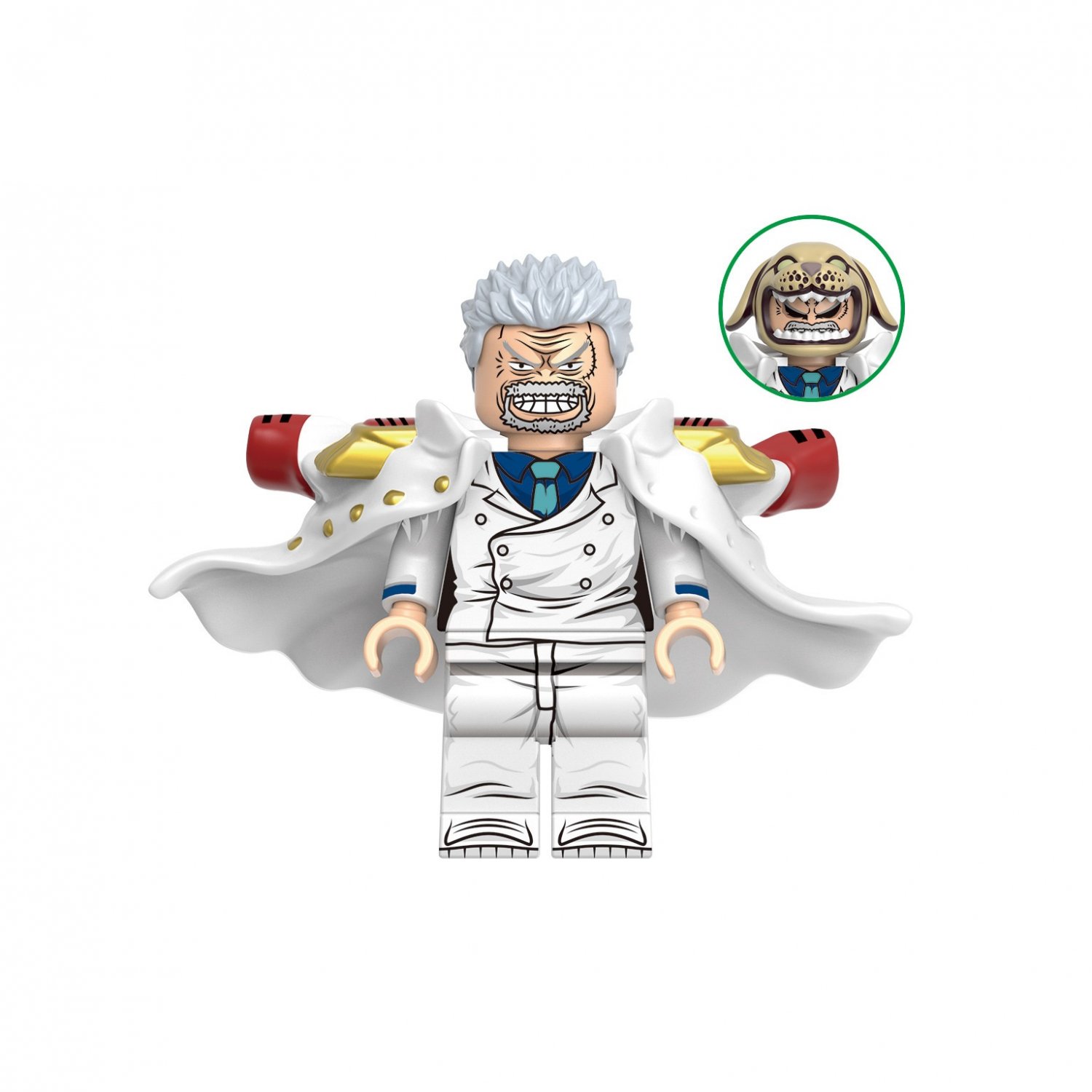 Monkey D Garp Minifigures Fit Lego One Piece Minifigure