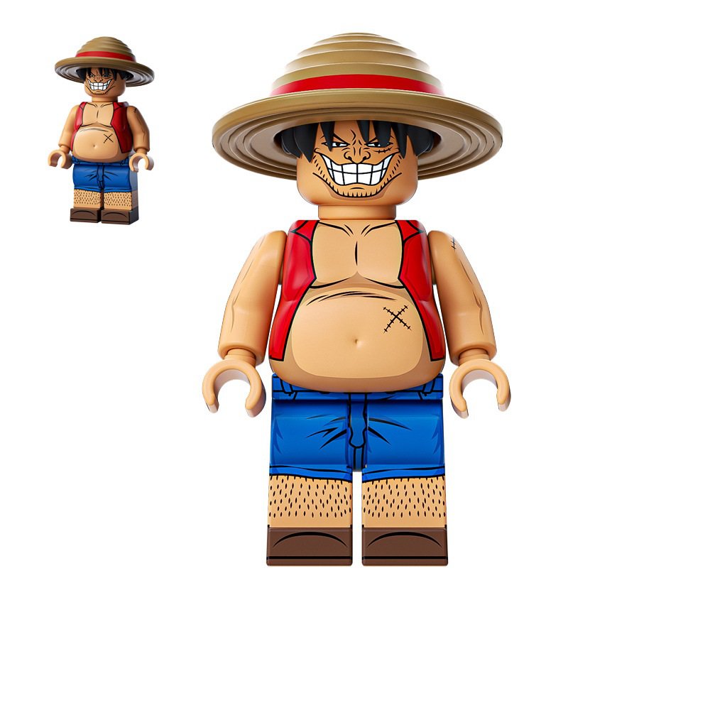 Fake Monkey D. Luffy Minifigures Fit Lego One Piece Minifigure
