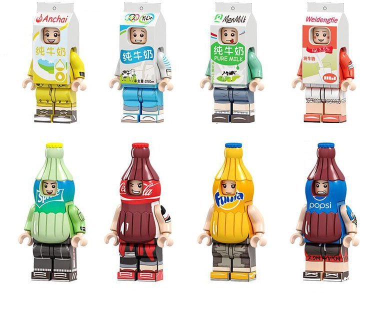 Milk Sprite Syrup Cola Clothing Minifigures Compatible Lego Minifigure Sets