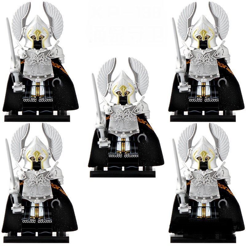 5 Heavy Gondor Fountain Guard Minifigures Compatible Lego The Lord of ...