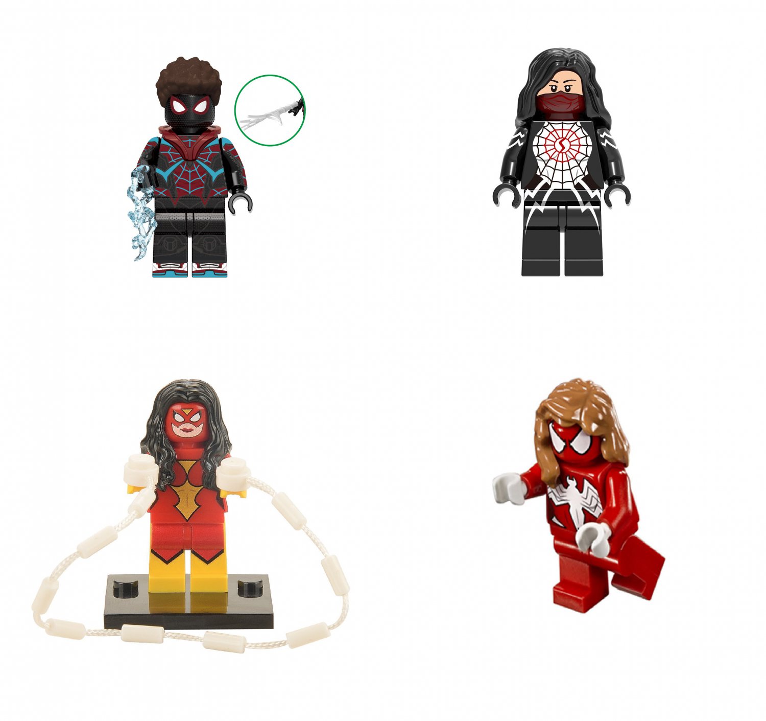 Madame Web Spider-Girl Minifigures Compatible Lego Superhero Movie Sets