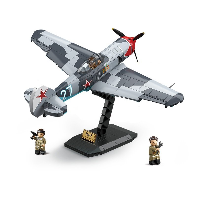 Soviet Union La-7 Fighter Jet Minifigures Fit Lego WW2 Fighter Sets