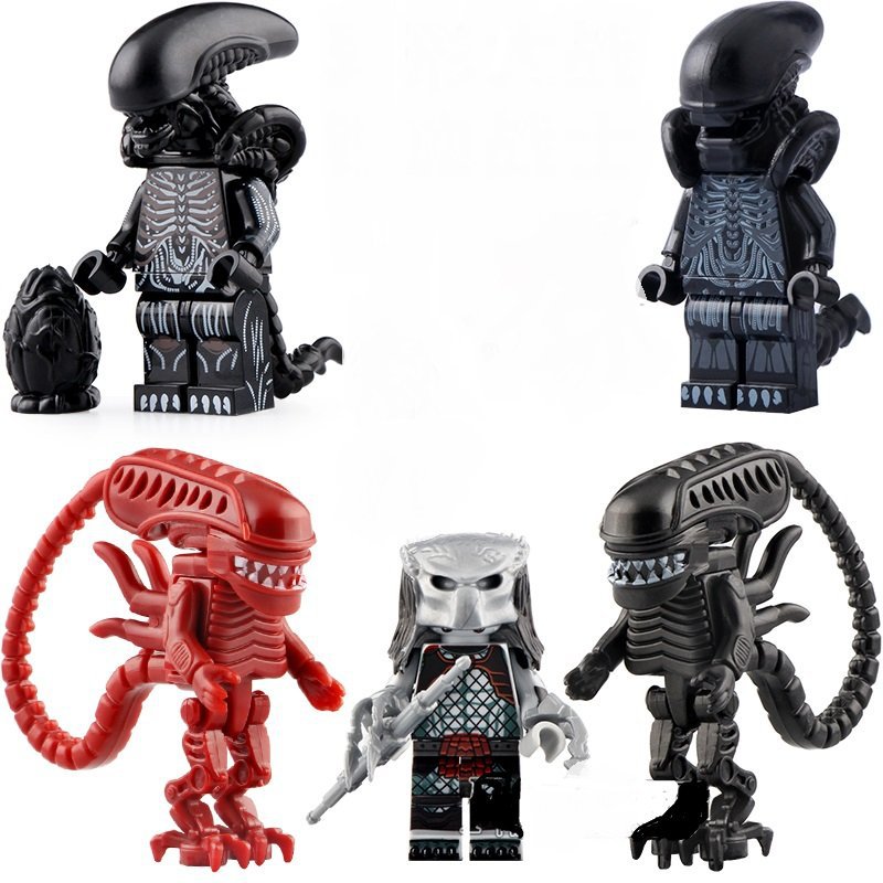 Alien vs. Predator Movie Minifigures Fit Lego Alien Sets