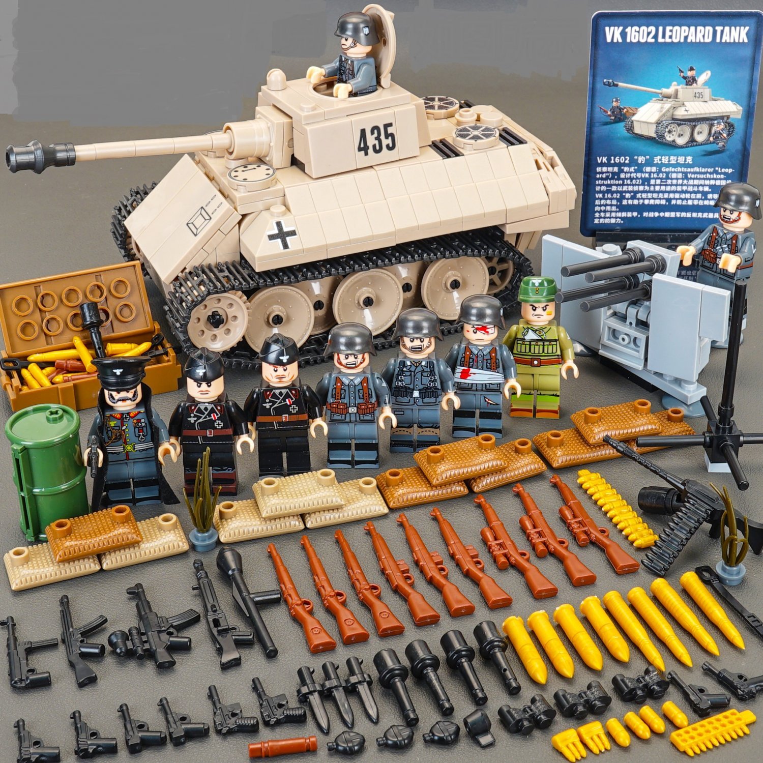 WW2 Germany Panzerkampfwagen V Panther Tank Minifigures Fit Lego Tank Sets