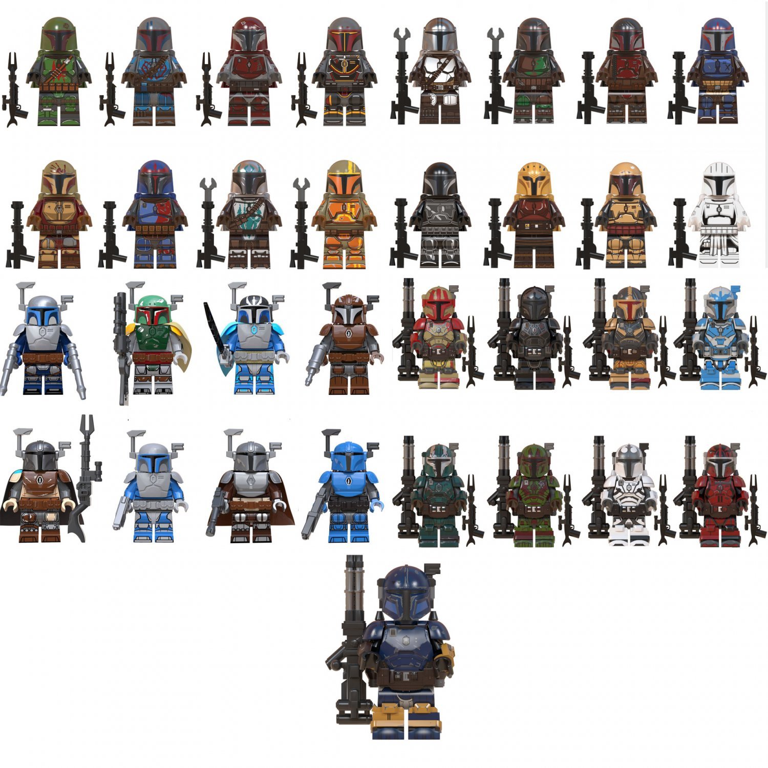 33 Heavy Infantry Mandalorian Minifigures Fit Lego Star Wars The ...