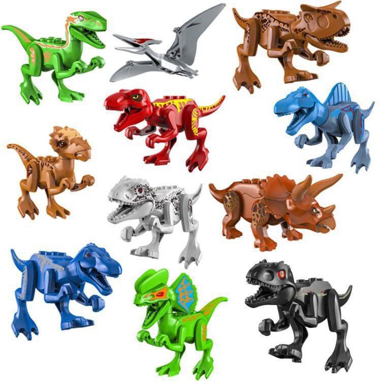 Jurassic World Pterosaur Triceratops Tyrannosaurus Rex Minifigures Fit ...