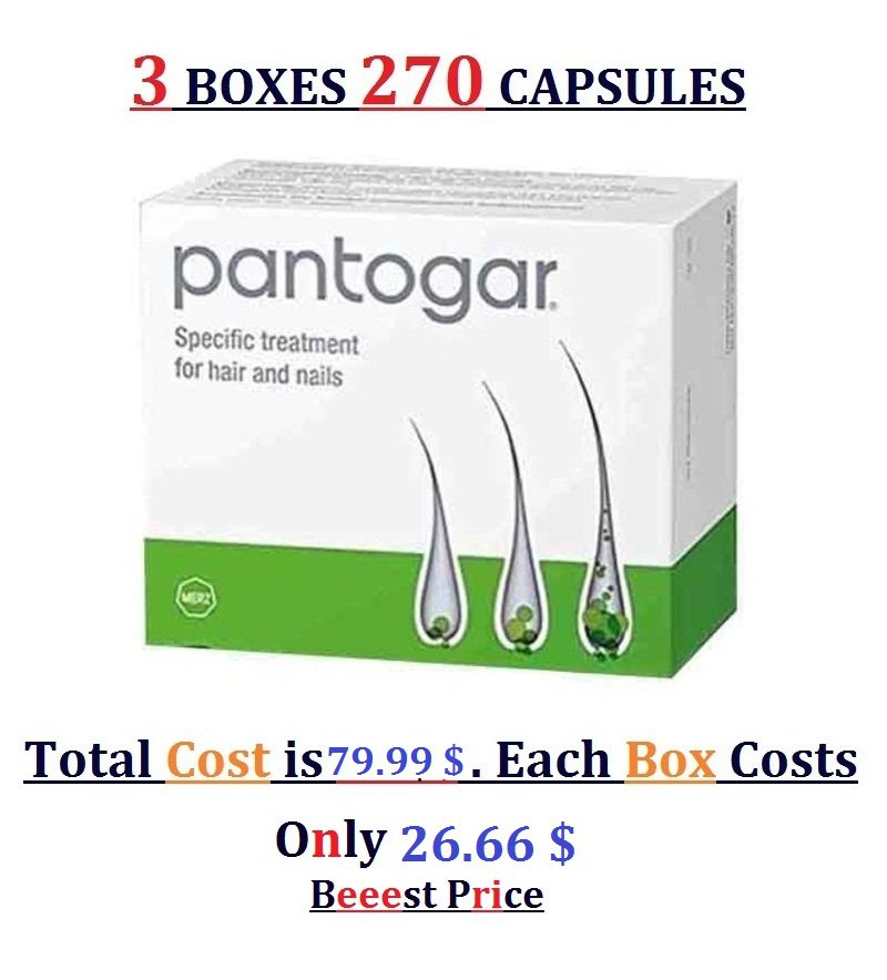 Pantogar Pantovigar 3 Boxes x 90 Caps Germany For Hair Loss and Nails ...