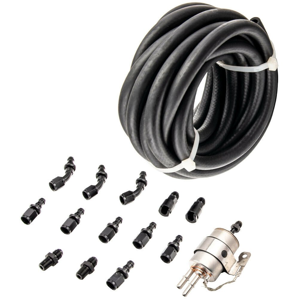 LS Conversion Fuel Injection Line Hose W/ Fitting Adapter Kit EFI FI ...