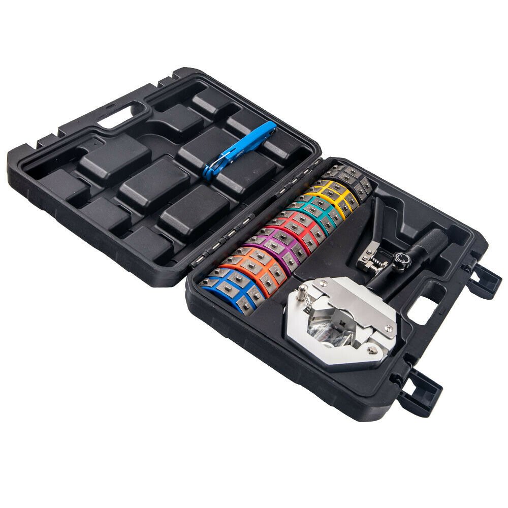 A/C Hydraulic Hose Crimper Air Conditioning Repair Crimping Die Tools Kit