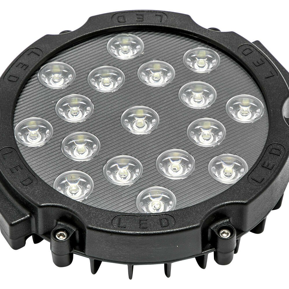 6 Pack 7 Inch LED Round Work Lights Black 4WD for Chevy SUV Offroad ...