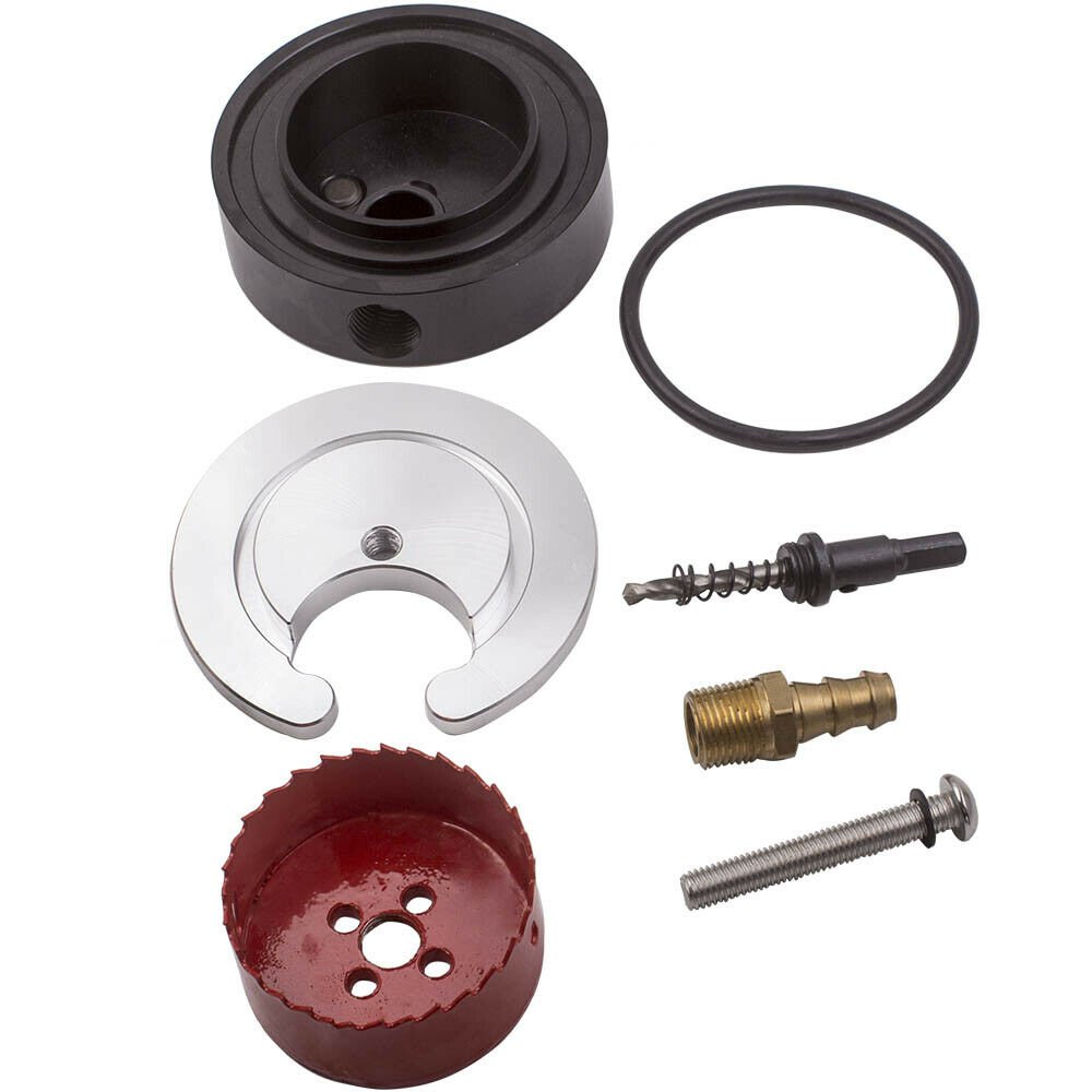 Diesel Fuel Tank Sump Kit Fit Cummins Duramax Powerstroke 01-16 Black/Red