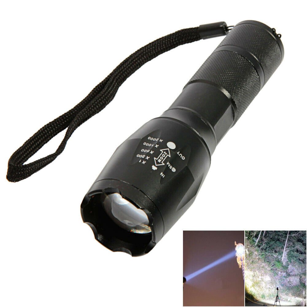 1200LM Police Tactical Military 5 Modes Flashlight Strong Light Torch ...