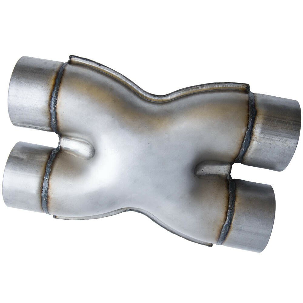 3" Dual Universal Exhaust Crossover Pipe X-Pipe Aluminized 3" Inlet ...
