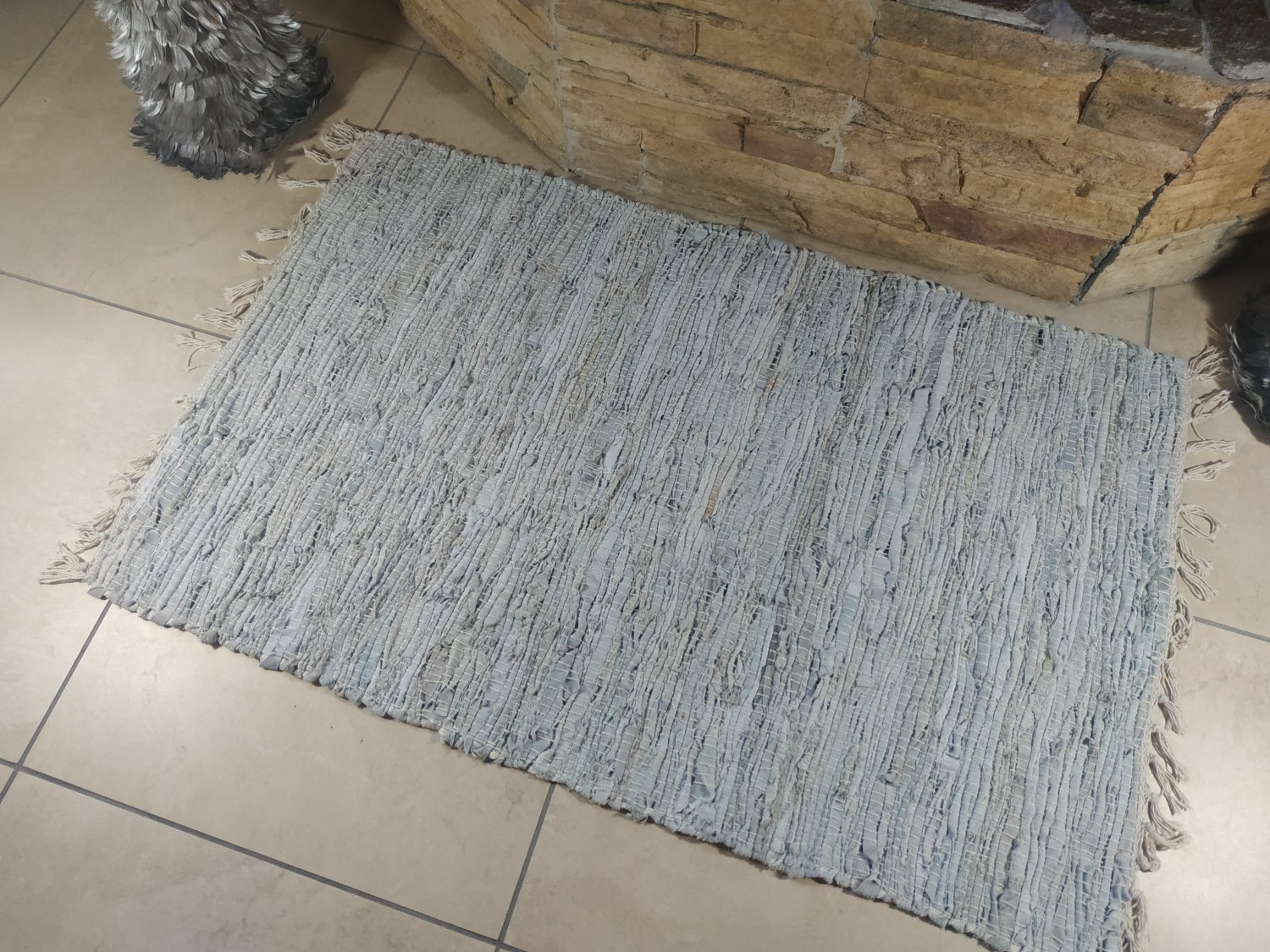 Rustic Fireproof Fireplace Carpet Beige Hearth Fire Resistant Mat Rug