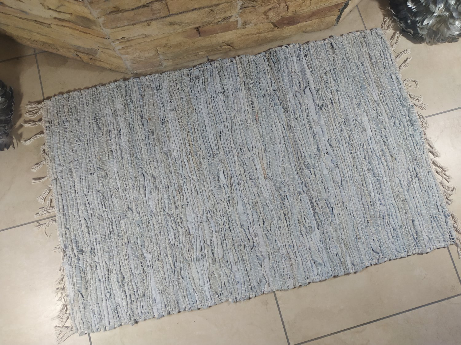 Rustic Fireproof Fireplace Carpet Beige Hearth Fire Resistant Mat Rug