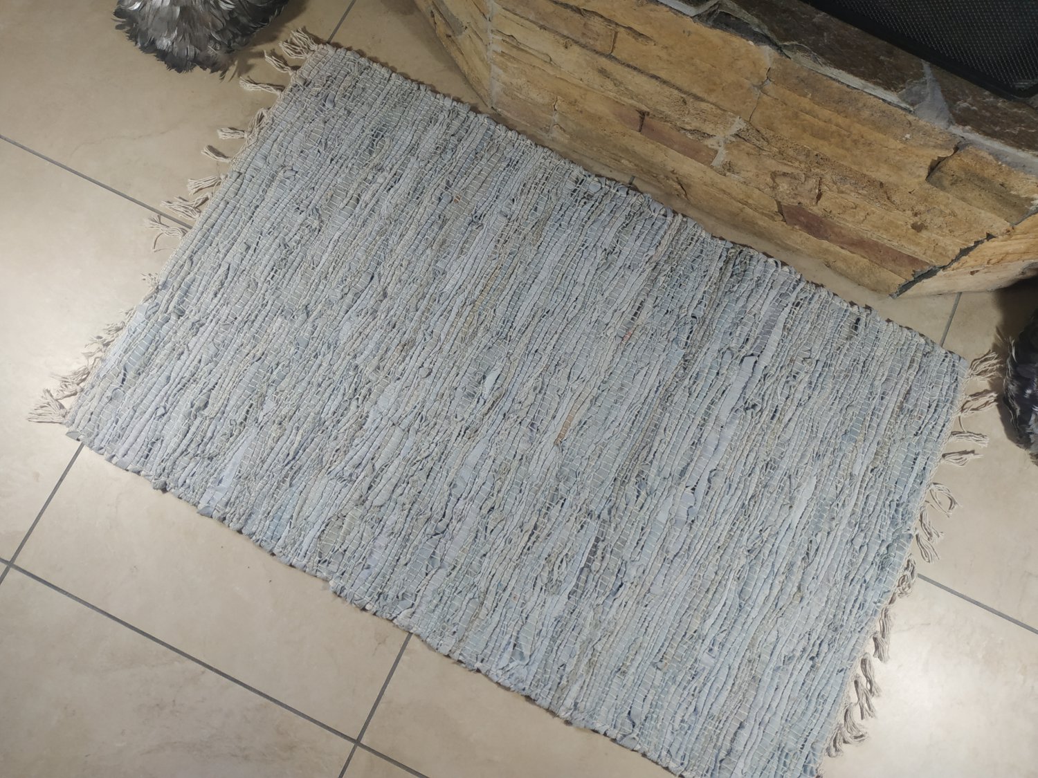 Rustic Fireproof Fireplace Carpet Beige Hearth Fire Resistant Mat Rug