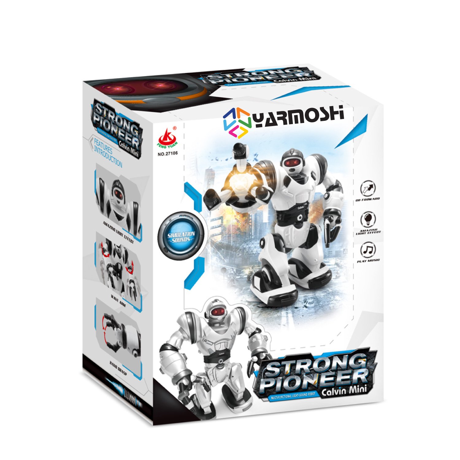 YARMOSHI Walking Robot Toy - Battery Operated, Flexible Moving Arms ...