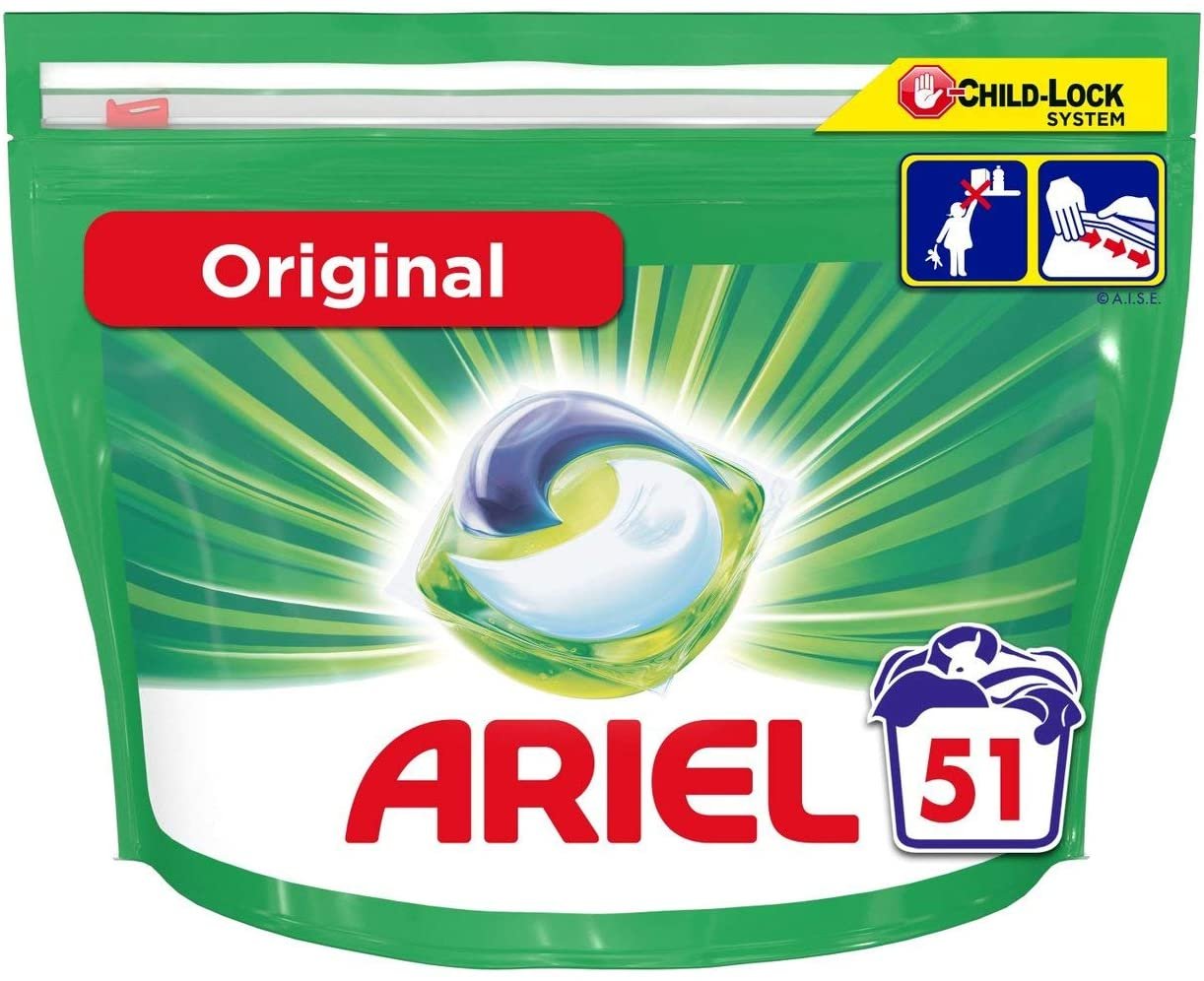 Ariel Regular All-in-1 Pods Washing Liquid Capsules 51 Washes