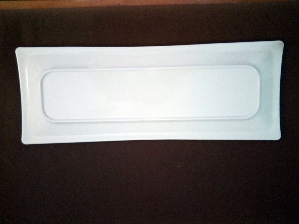 Lisa Audit Flower 15 1/2" x 5 1/2" x 1" Rectangular Melamine Tray #153