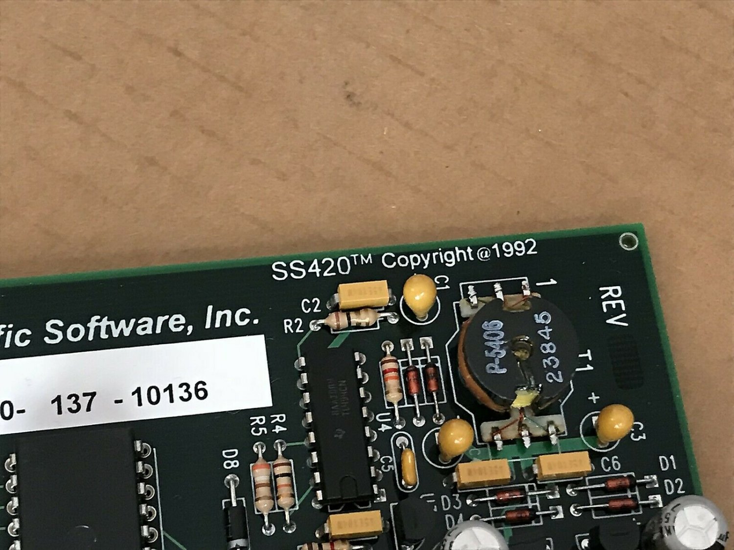 SCIENTIFIC SOFTWARE AGILENT SS420 INSTRUMENT INTERFACE CARD ISA DATA ...